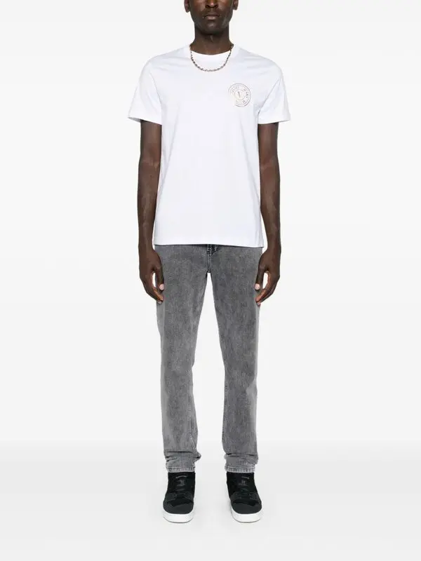 Versace Logo-print Cotton T-shirt - White