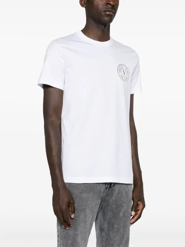 Versace Logo-print Cotton T-shirt - White