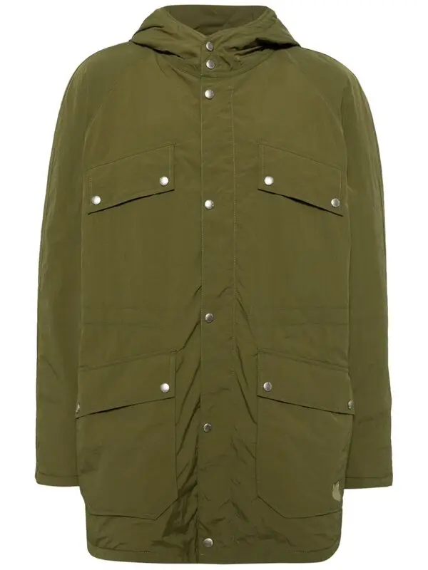 Maison Kitsuné Fox-appliqué Hooded Parka - Green