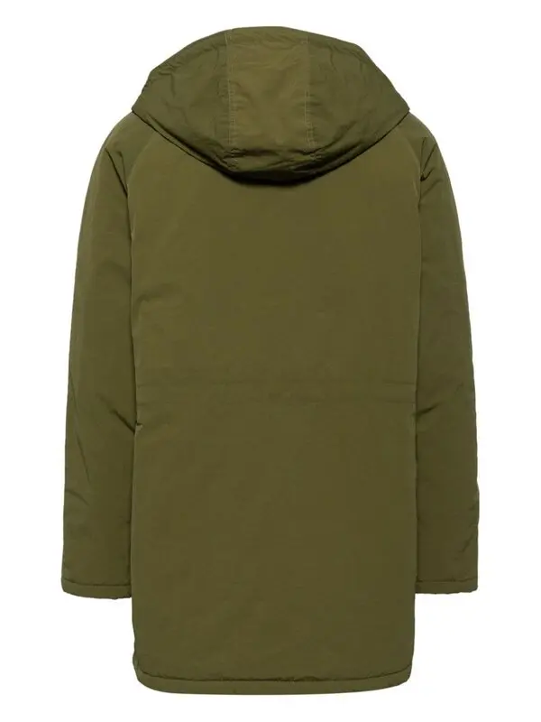 Maison Kitsuné Fox-appliqué Hooded Parka - Green