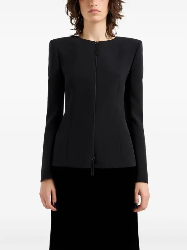 Giorgio Armani Bow-detail Zipped Jacket