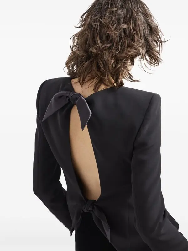 Giorgio Armani Bow-detail Zipped Jacket