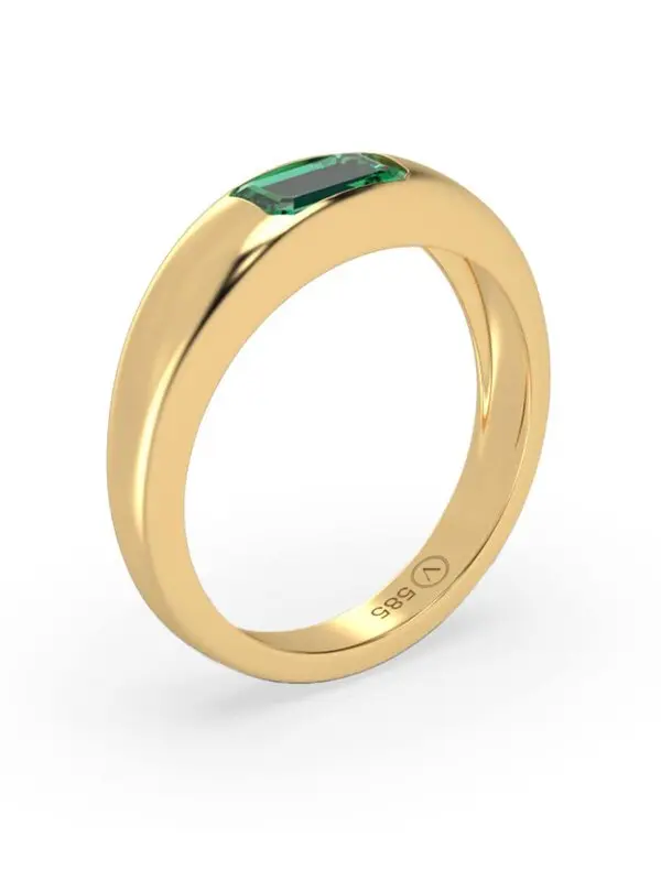 VEYNOU 14kt Yellow Emerald Ring