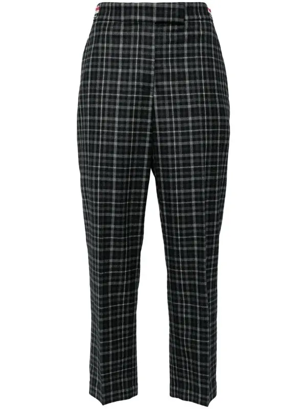 Thom Browne Plaid Check Trousers - Grey