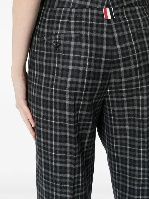 Thom Browne Plaid Check Trousers - Grey