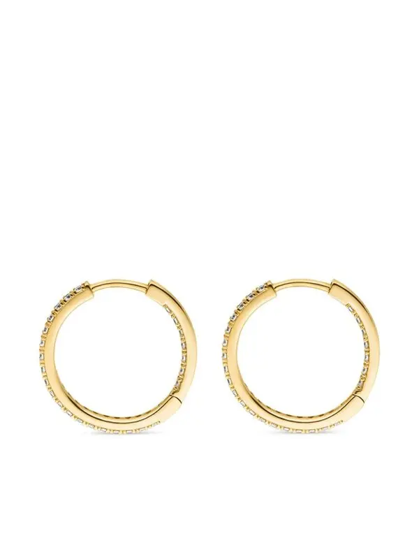 VEYNOU 14kt Yellow Cleo Diamond Hoop Earrings