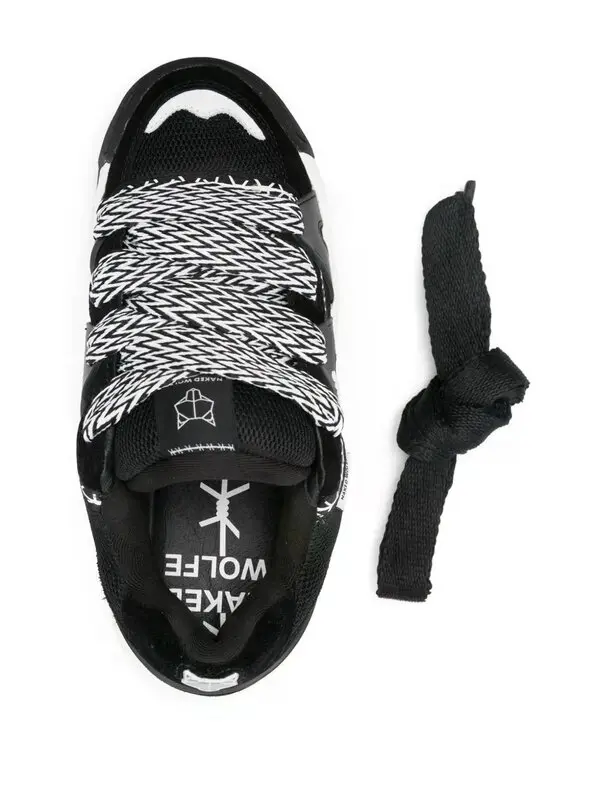 NAKED WOLFE Leather Platform Sneakers