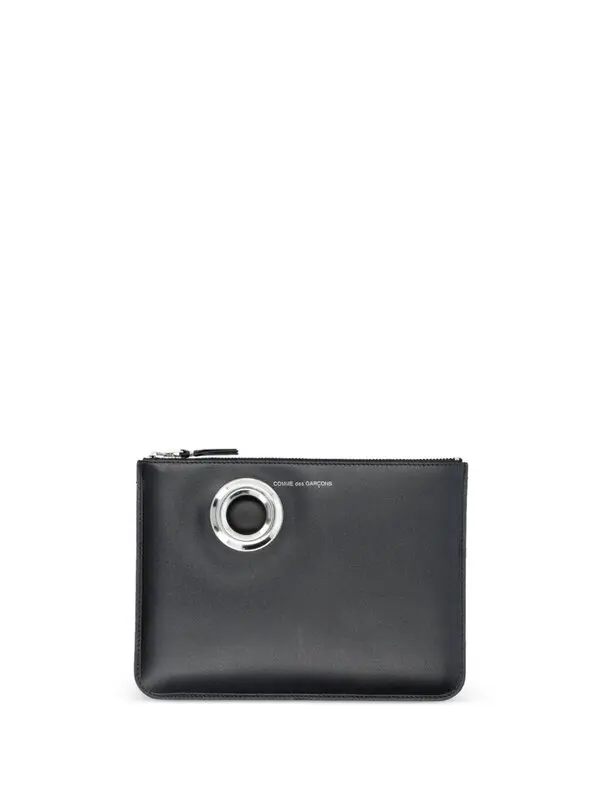 Comme Des Garçons Eyelet-detail Wallet - Black