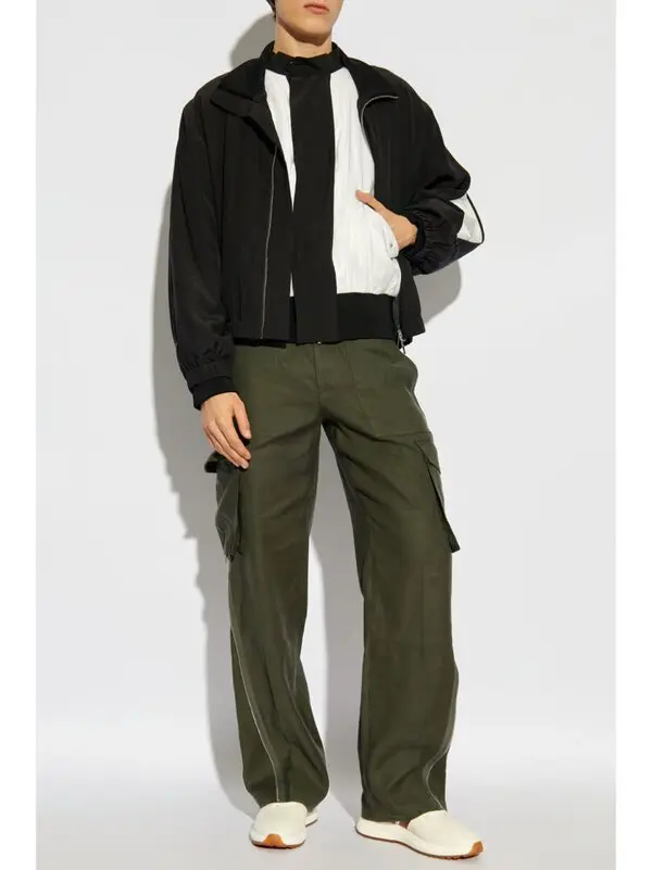 Helmut Lang Layered Silk Bomber Jacket
