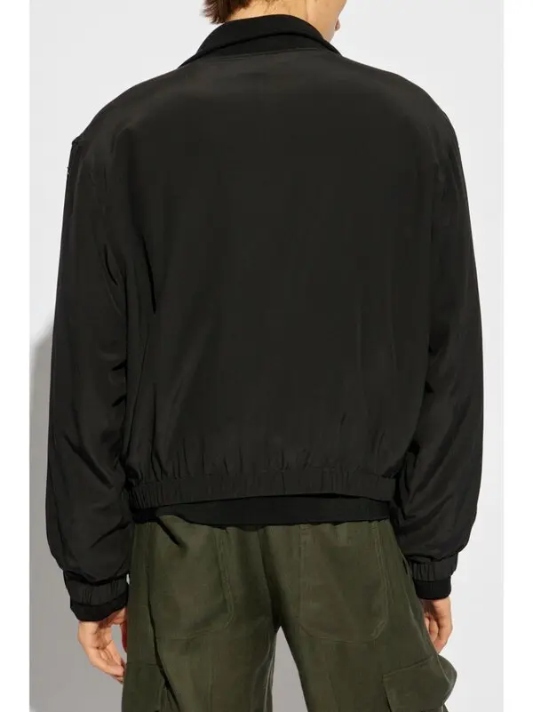 Helmut Lang Layered Silk Bomber Jacket