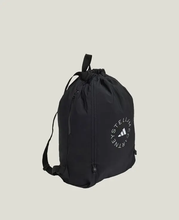 Stella McCartney Logo Gym Sack - Black/white
