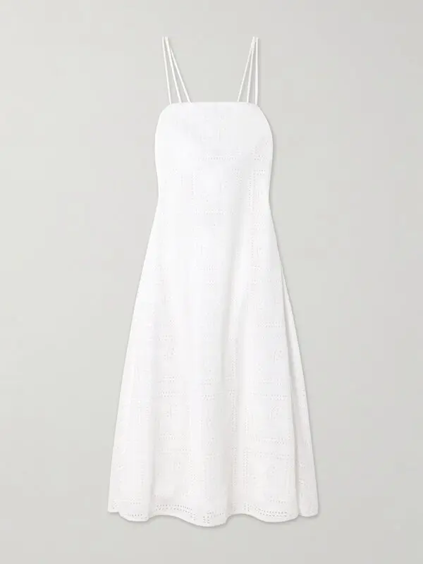 sachin and babi light blue dress Tory Burch Printed Mockneck Midi Dress main image 0