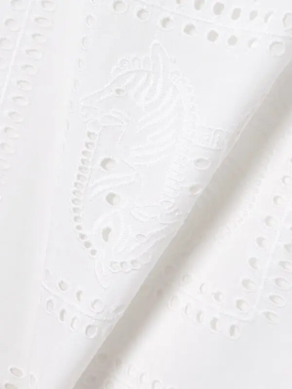 Tory Burch Open-back Broderie Anglaise Cotton Midi Dress