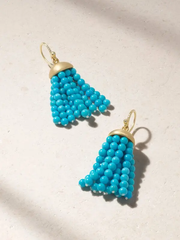Irene Neuwirth 18-karat Turquoise And Diamond Earrings - Gold