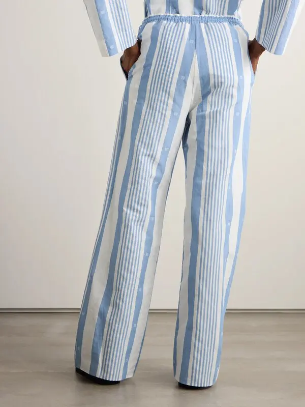 Givenchy Striped Cotton And Linen-blend Pants