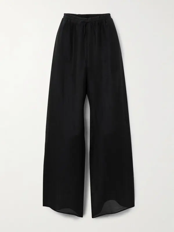 Givenchy And Linen-blend Voile Wide-leg Pants