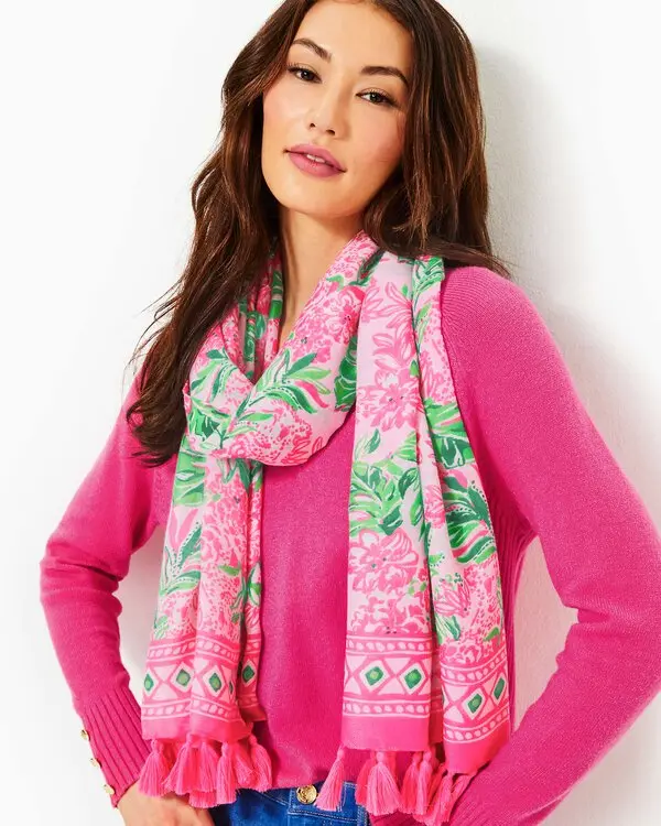 Lilly Pulitzer® Resort Scarf - Conch Shell Pink Koala La La Engineered Scarf