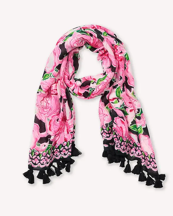 Lilly Pulitzer® Resort Scarf - Onyx Party All The Time Engineered Scarf