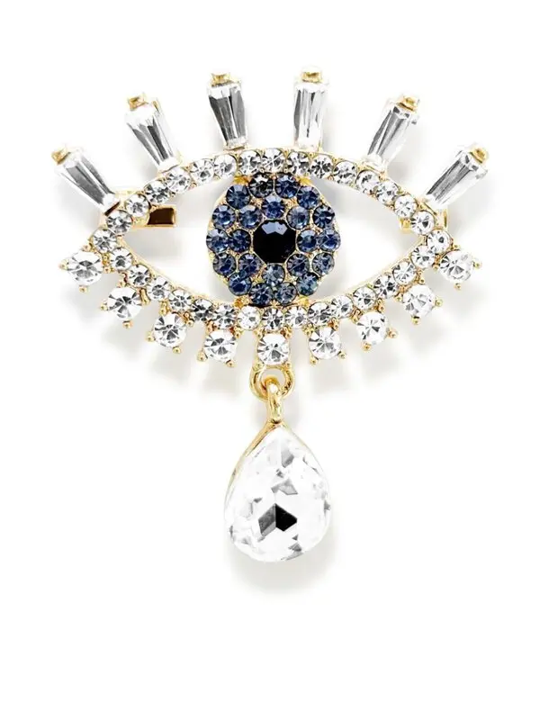 HZMER JEWELLERY Evil Eye Brooch - Gold