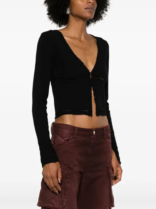 Blumarine Scalloped V-neck Cardigan