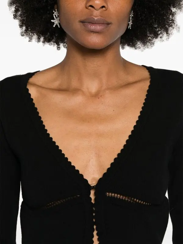 Blumarine Scalloped V-neck Cardigan
