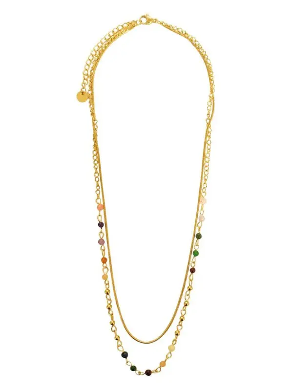 HZMER JEWELLERY Beaded Chain Necklace - Gold