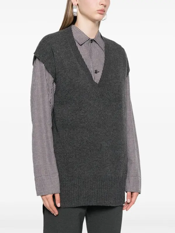 Pinko V-neck Fine-knit Gilet
