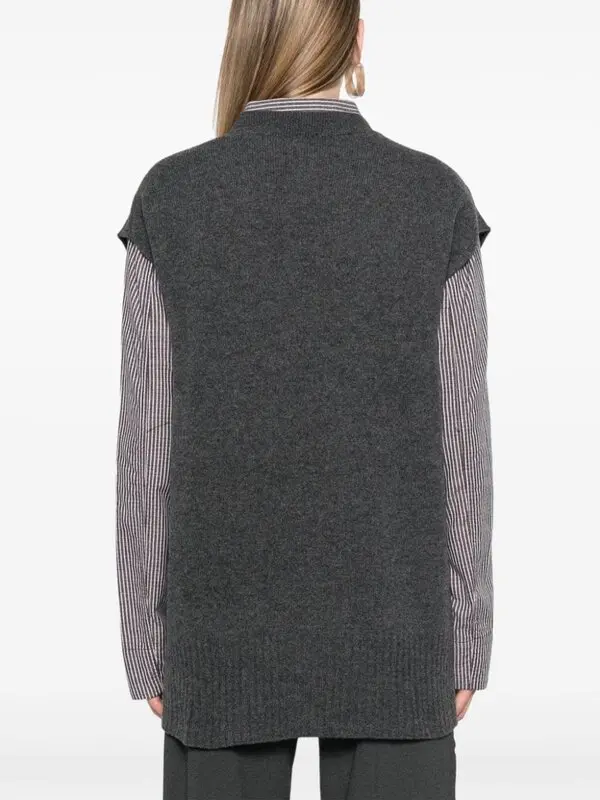 Pinko V-neck Fine-knit Gilet