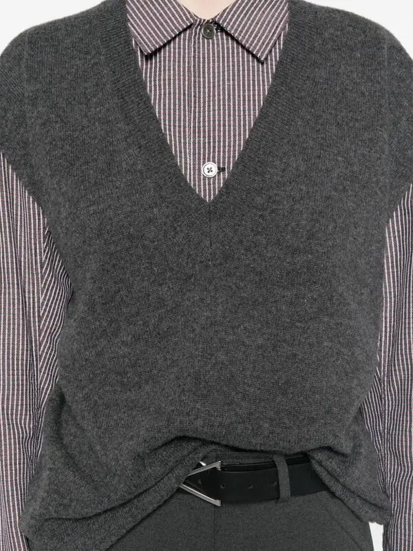 Pinko V-neck Fine-knit Gilet