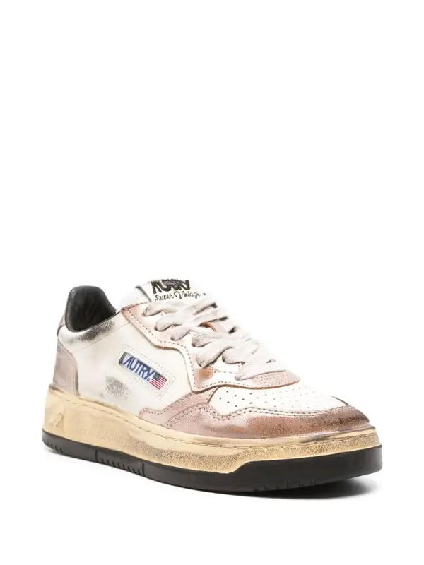 AUTRY Medalist Super Vintage Distressed Sneakers - White