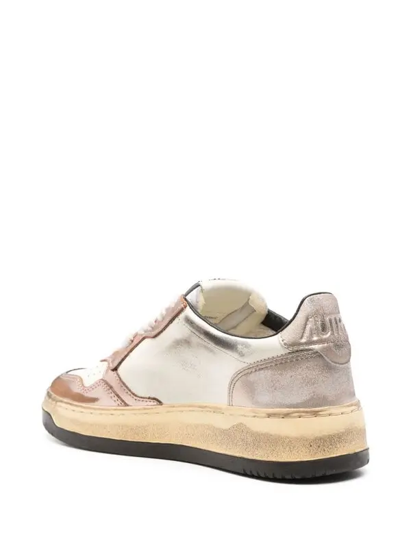 AUTRY Medalist Super Vintage Distressed Sneakers - White