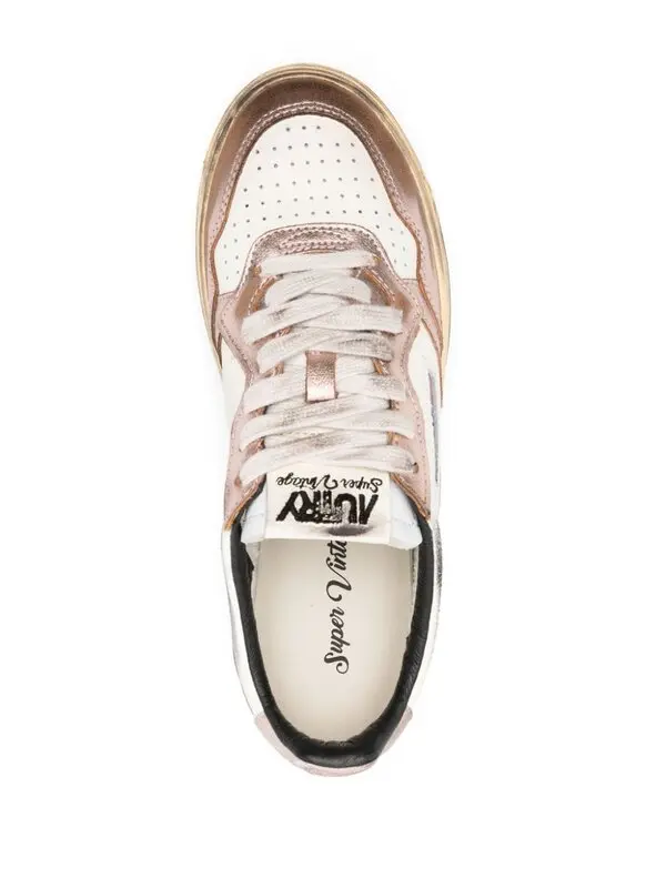 AUTRY Medalist Super Vintage Distressed Sneakers - White
