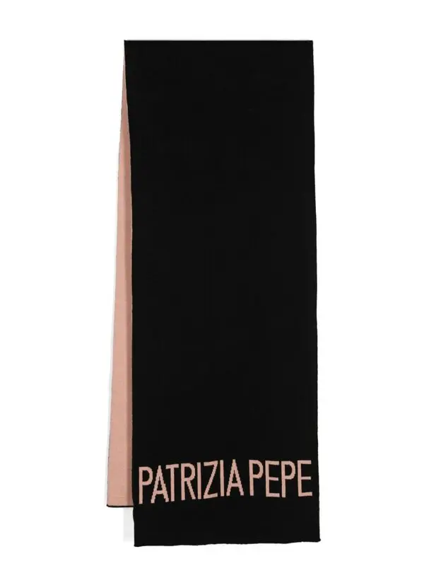 Patrizia Pepe Logo-jacquard Knitted Scarf
