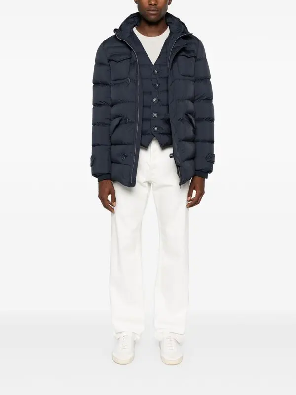 Herno Hooded Down Jacket - Blue