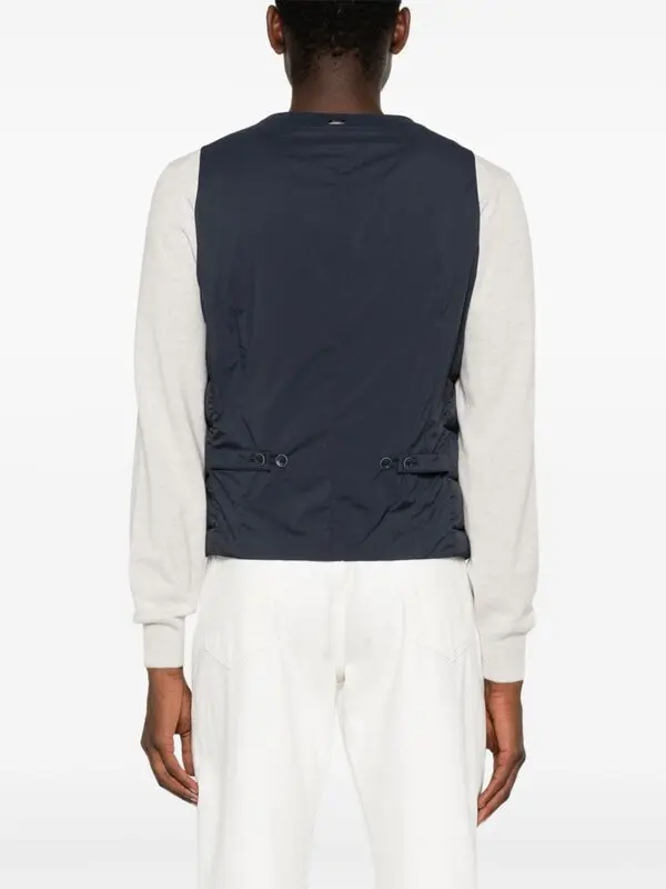Herno V-neck Down Gilet - Blue