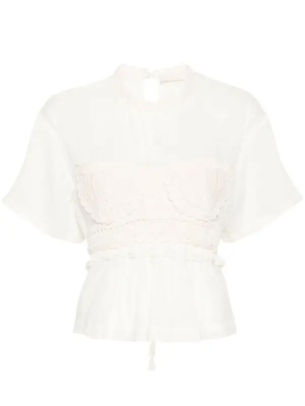 Ulla Johnson Cari Crochet-paneling Blouse