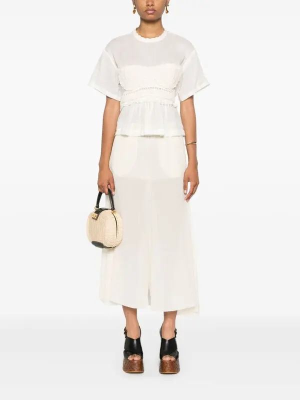 Ulla Johnson Cari Crochet-paneling Blouse