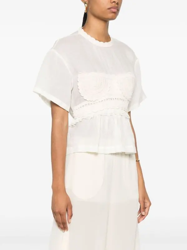 Ulla Johnson Cari Crochet-paneling Blouse