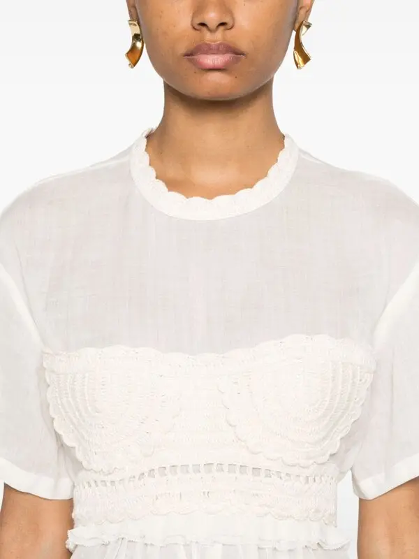Ulla Johnson Cari Crochet-paneling Blouse