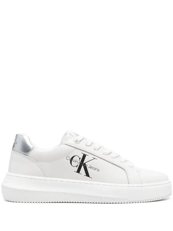 Calvin Klein Logo-print Leather Sneakers