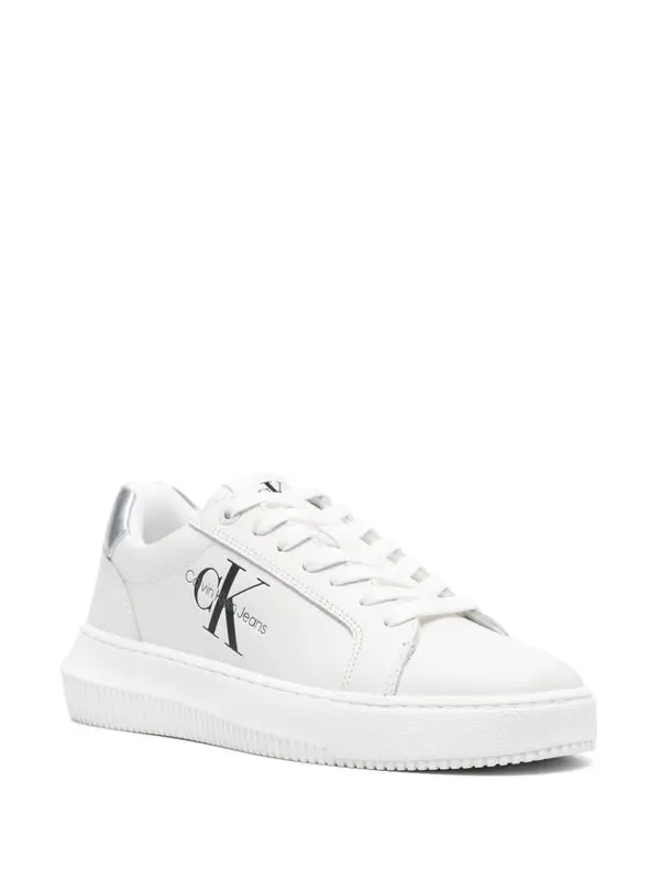 Calvin Klein Logo-print Leather Sneakers