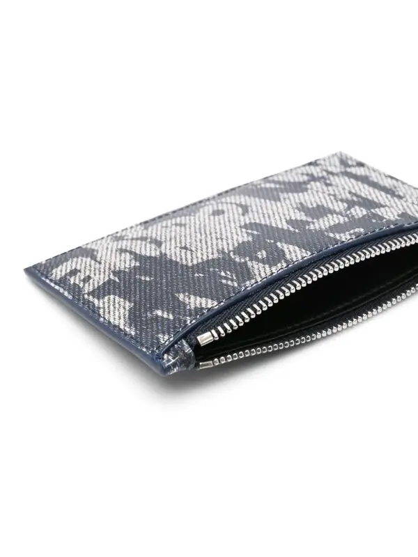 Alexander McQueen Graffiti Logo-print Leather Card Holder