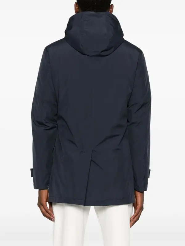 Herno Down Coat With Detachable Hood - Blue