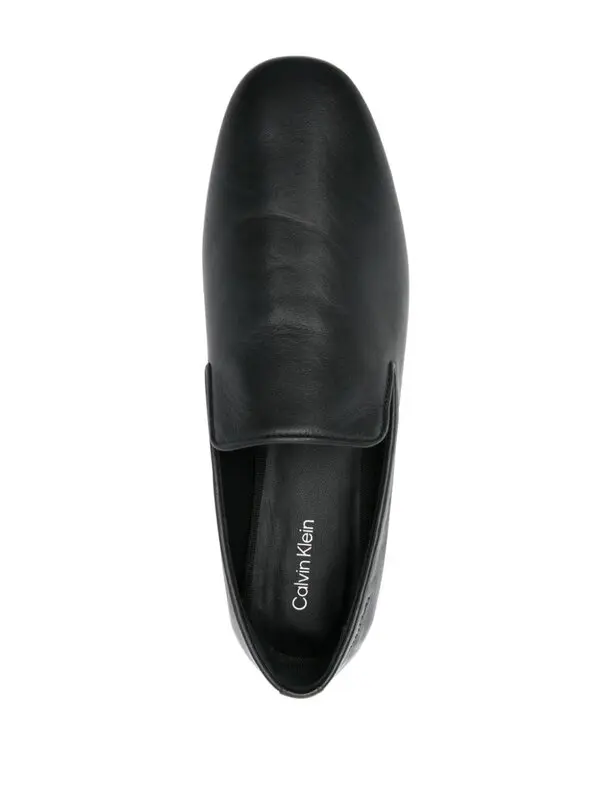 Calvin Klein Logo-debossed Leather Loafers