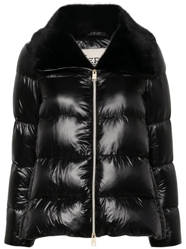 Herno Faux-fur Collar Puffer Jacket - Black