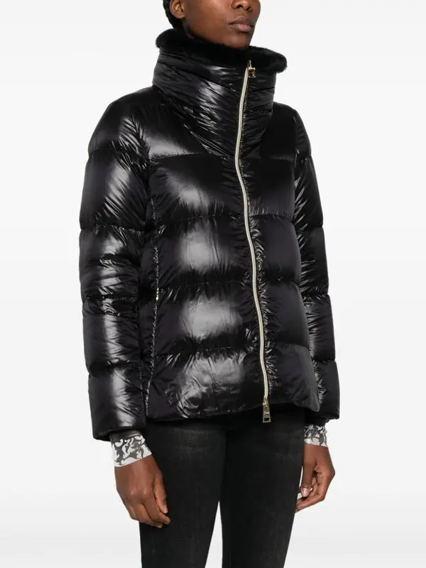 Herno Faux-fur Collar Puffer Jacket - Black