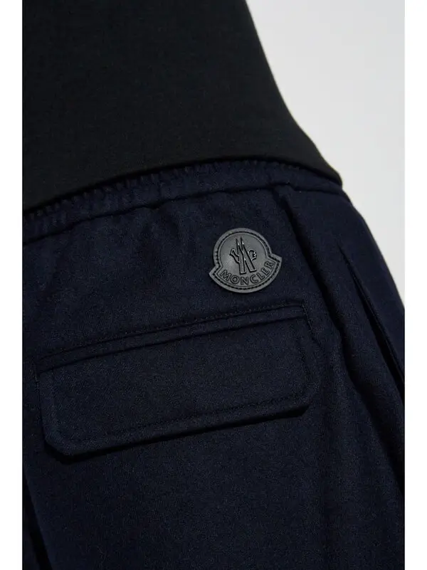 Moncler Logo-appliqué Track Pants - Blue