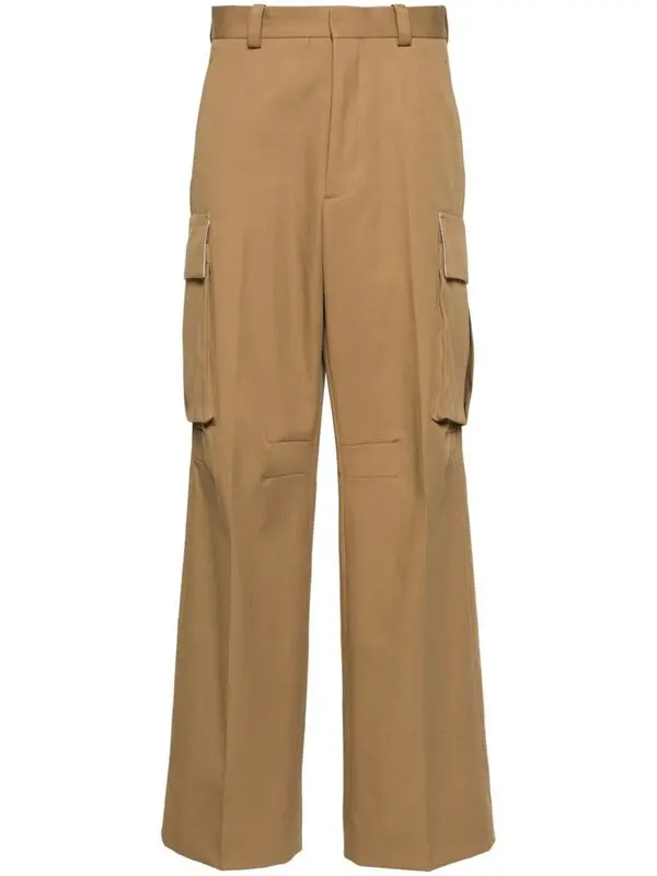 Victoria Beckham Twill Straight Cargo Pants - Brown