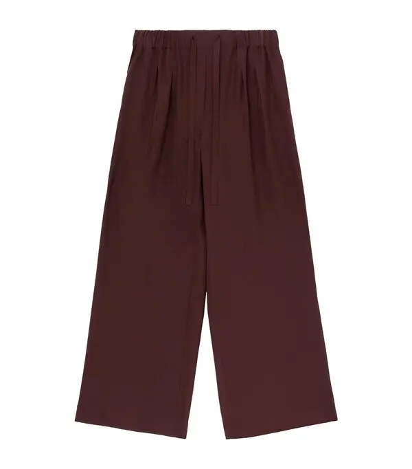 Loewe Silk-blend Pyjama Trousers - Burgundy