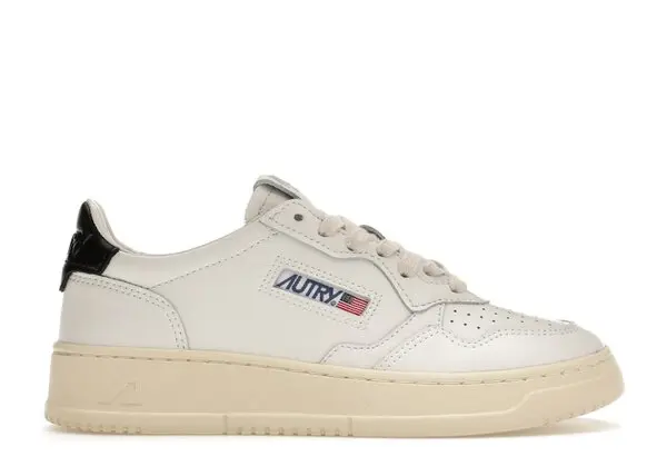 AUTRY Medalist Leather Low Top Sneakers - White/black